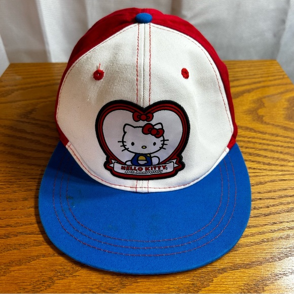 Sanrio | Accessories | Hello Kitty Cap 4th Anniversary Red White Blue ...